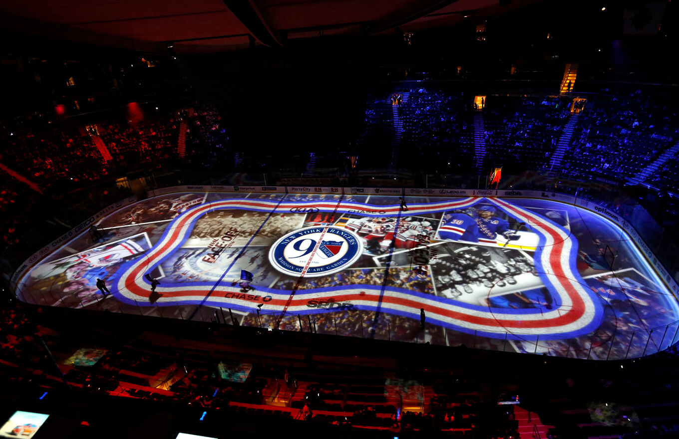 » Madison Square Garden Rangers Projection Mapping